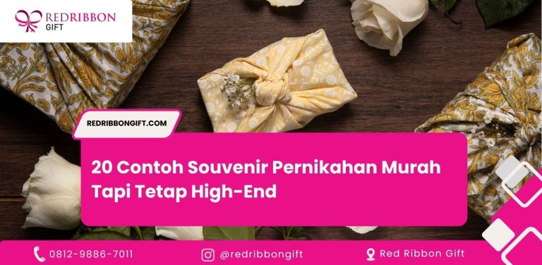 20 Contoh Souvenir Pernikahan Murah Tapi Tetap High-End - Red Ribbon Gift